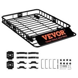 VEVOR Dachgep&auml;cktr&auml;ger Korb Auto Dachkorb Universal 1175 x 915 x 114 mm, Dachgep&auml;cktr&auml;ger Wanne 90 kg Tragf&auml;higkeit Relingtr&auml;ger Fracht Gep&auml;ckablage Schwarz f&uuml;r Camping, Grillen, Autoreisen usw.