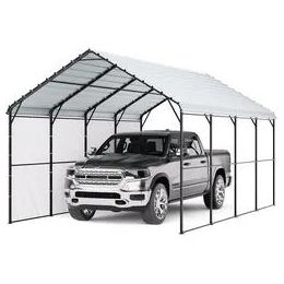 VEVOR Zeltgarage, 3,6x6x3,15 m Garagenzelt, Carport mit verzinktem Stahlrahmen & Dach, Autozelt mit abnehmbaren Seitenw&auml;nden, Schuppen Auto, Mehrzweck-Autounterstand f&uuml;r Pickup, Boot, Auto & Traktoren