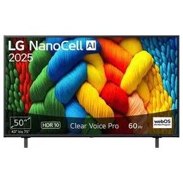 LG NanoCell TV 50NANO80A6B (Flat, 50 Zoll / 127 cm, UHD 4K, SMART TV)