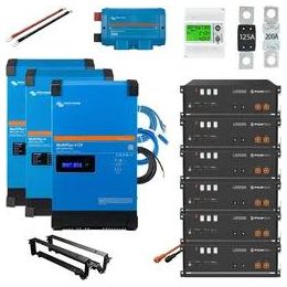 HUSATECH PowerSet 3 Phasig mit Victron MultiPlus II 48/5000/70-50 GX und 28,8 kWh Pylontech US5000 Speicher