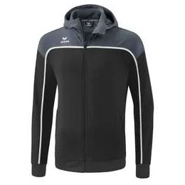 Erima Trainingsjacke Change mit Kapuze (rec. Polyester, strapazierf&auml;hig, mit Rei&szlig;verschlusstaschen) schwarz/grau Herren