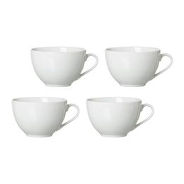 Ritzenhoff & Breker Tasse RITZENHOFF & BREKER "Cappuccinotassen Bianco 300 ml 4er Set wei&szlig;", wei&szlig;, 4 tlg., Porzellan, Trinkgef&auml;&szlig;e, Tasse