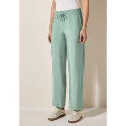 Stoffhose Cecil, Damen, Gr. XL, L&auml;nge 30, gr&uuml;n (matcha gr&uuml;n), Stoff, 88% Viskose, 12% Nylon, unifarben, loose fit lang, Hosen Stoffhose, mit seitlichen Einschubtaschen
