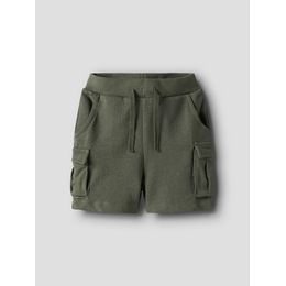 name it Jungen Sweatshorts "NMMOLI SWEAT SHORTS UNB NOOS"dusty olive, Gr. 86, unifarben, Sweatware, Obermaterial: 60% Baumwolle, 40% Polyester,