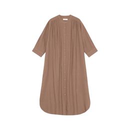 Jerseykleid MOSHI MOSHI MIND "moshi moshi mind Dress laurella", Damen, Gr. S/M, caramel braun, Obermaterial: 55% Leinen, 45% Viskose, Kleider Jerseykleid