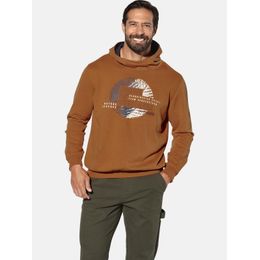 Kapuzensweatshirt Jan Vanderstorm "Sweatshirt MAGNUSBORG", Herren, Gr. L, orange (dunkelorange), Obermaterial: 100% Baumwolle CO., Sweatshirts