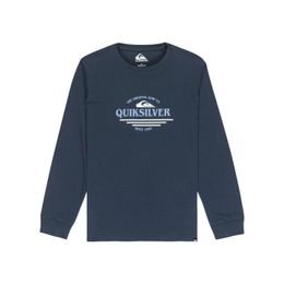 Langarmshirt Quiksilver "Ev Type Line", Jungen, Gr. 12(148-156cm), blau (schwarz navy), Obermaterial: 100% Walkfrottier;, Shirts Langarmshirt