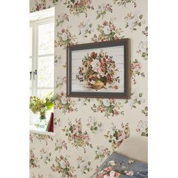 Bild mit Rahmen Laura Ashley "Rosemore", bunt (farbe rahmen: braun, farbe bild(er): mehrfarbig), B:70cm H:50cm, Bilder, Bild Rosemore 50x70 cm