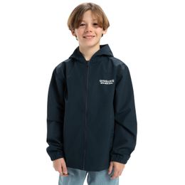 Outdoorjacke Quiksilver "Rain Cloud", Jungen, Gr. 8, blau (schwarz navy), Obermaterial: 65% Walkfrottier, 35% Nylon;, Jacken Outdoorjacke