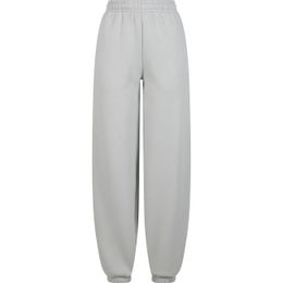 Jogginghose Urban Classics "Urban Classics Ladies Fluffy Sweatpants", Damen, Gr. XS, US-Gr&ouml;&szlig;en, lightasphalt, 70% Baumwolle, 30% Polyester, unifarben, loose fit, Hosen Jogginghose