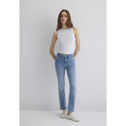 Straight-Jeans Mavi "KENDRA", Damen, Gr. 26, L&auml;nge 28, lt vintage glam, 86% Baumwolle, 12% Polyester, 2% Elasthan, slim fit normal, Jeans Straight-Jeans, gerde Form