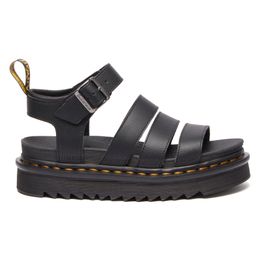 Sandale Dr. Martens "Blaire", Damen, Gr. 40, schwarz, Leder, Schuhe Sandale, Plateausandale, Riemchensandale, mit Anziehlasche