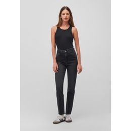 Mom-Jeans Mavi "STAR", Damen, Gr. 27, L&auml;nge 27, schwarz (schwarz smoke denim), 99% Baumwolle, 1% Elasthan, gerade lang, Jeans, Slim Mom Jeans