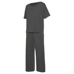 Damen Pyjama, Grau, Gr. 36/38, Vivance Dreams by Lascana, Pyjamas, Material: Polyester
