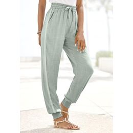 VIVANCE BY LASCANA Schlupfhose 'aus leichter Webware' gr&uuml;n Gr. 38 f&uuml;r Damen. Figurumspielend
