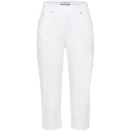 Brax - ProForm Slim-Caprihose Modell Pamina Capri, weiss, Gr. 44 / L - Baumwolle