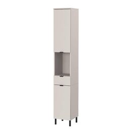 Pharao24.de Hochschrank Hoher Badschrank 30 cm breit mit einem offenen Fach