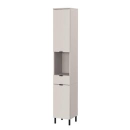 Pharao24.de Hochschrank Hoher Badschrank 30 cm breit mit einem offenen Fach