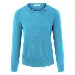 Rundhals-Pullover aus 100% SUPIMA&reg;-&shy;Baumwolle Peter Hahn t&uuml;rkis, 42