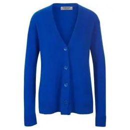 Strickjacke aus 100% Kaschmir Peter Hahn blau, 44