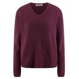 V-Pullover aus 100% Kaschmir Peter Hahn lila, 38