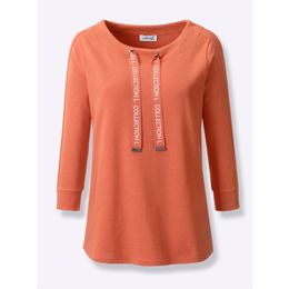 WITT Damen Sweatshirt mit 3/4-&Auml;rmeln, papaya, Gr&ouml;&szlig;e 46