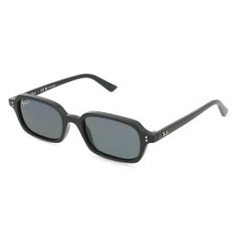 Ray-Ban RB4458 Zuri | Unisex-Sonnenbrille | Fassung: Vollrand, Quadratisch, Kunststoff, Schwarz | Glasfarbe: Grau