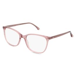 Fielmann LN 046 RN Brille Damen | Fassung: Vollrand, Quadratisch, Pink Transparent