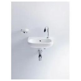 Duravit D-Code Handwaschbecken 0705360008 36 x 27 cm, mit &Uuml;berlauf, Hahnloch rechts, Wei&szlig; Hochglanz