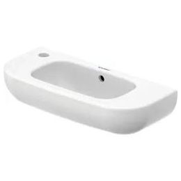 Duravit D-Code Waschtisch 0706500009 50 x 22 cm, Hahnloch links, Wei&szlig; Hochglanz