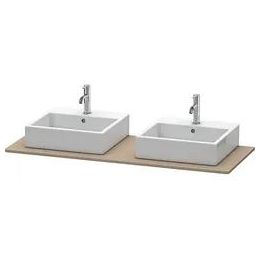 Duravit XSquare Konsole XS063GB7575 140x55cm, mit zwei Ausschnitten, Leinen