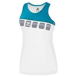 Erima 5-C Tanktop Damen white/oriental blue/colonial blue 42