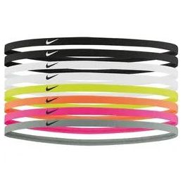 8er Pack Nike Skinny Haarb&auml;nder mit Silikonstreifen lime ice/black