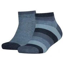 2er Pack Tommy Hilfiger Basic Stripe Quarter Socken Kinder 356 - jeans 23-26