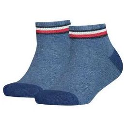 2er Pack Tommy Hilfiger Iconic Quarter Socken Kinder 356 - jeans 39-42