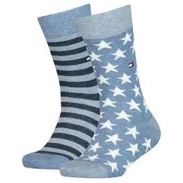 2er Pack Tommy Hilfiger Stars and Stripes Socken Kinder 356 - jeans 35-38