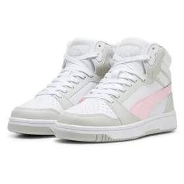 Puma Rebound V6 Mid-Top Sneaker Kinder 04 - Puma white/frosty pink/sedate gray 38
