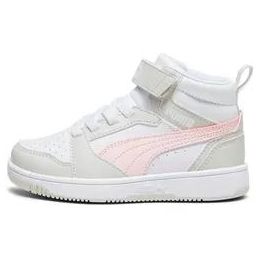 Puma Rebound V6 Mid AC+ Sneaker Kinder 04 - Puma white/frosty pink/sedate gray 31