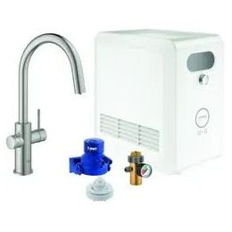 Grohe Blue Professional Sp&uuml;ltisch-Einhebelmischer 31325DC2 supersteel, Starter Kit, C-Auslauf, Bluetooth/WIFI
