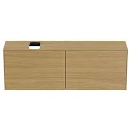 Ideal Standard Conca Waschtisch-Unterschrank T3995Y6 mit Ausschnitt, 2 Ausz&uuml;ge, 160 x 37 x 55 cm, Eiche hell Furnier