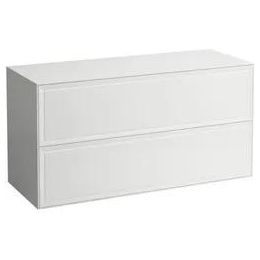 Laufen The new classic Schubladenelement/Sideboard H4060260856311 117,5x60x45,5cm, 2 Schubladen, Sideboard ohne Ausschnitt, Wei&szlig; gl&auml;nzend