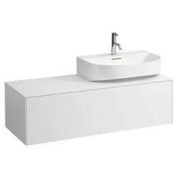 Laufen Sonar Schubladenelement/Sideboard H4054530341701 117,5x34x45,5cm, Ausschnitt rechts, Wei&szlig; matt