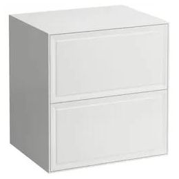 Laufen The new classic Schubladenelement/Sideboard H4060060856311 57,5x60x45,5cm, 2 Schubladen, Sideboard ohne Ausschnitt, Wei&szlig; gl&auml;nzend