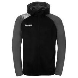 Kempa Ambition 28 Kapuzen-Trainingsjacke Kinder schwarz/anthra 164