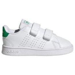Adidas Advantage Court Two Hook and Loop Baby-Sneaker GW6500 - cloud white/green/core black 23