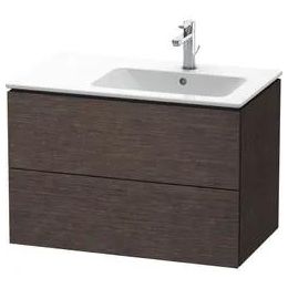 Duravit L-Cube Waschtisch-Unterschrank LC629207272 82x48,1x55cm, 2 Schubk&auml;sten, Becken rechts, eiche dunkel geb&uuml;rstet