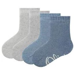 4er Pack s.Oliver Originals Bio-Baumwolle Antirutsch Baby-Socken 5700 - jeans melange 15-18