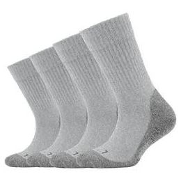 4er Pack Camano Pro Tex Crew Socken Kinder 9700 - dark grey melange 27-30