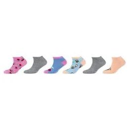 6er Pack s.Oliver Originals Organic Motif Sneakersocken M&auml;dchen 2030 - prairie sunset 31-34