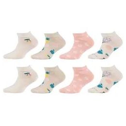 8er Pack Camano Soft Originals Bio-Baumwolle Sneakersocken Kinder 1200 - offwhite melange 31-34
